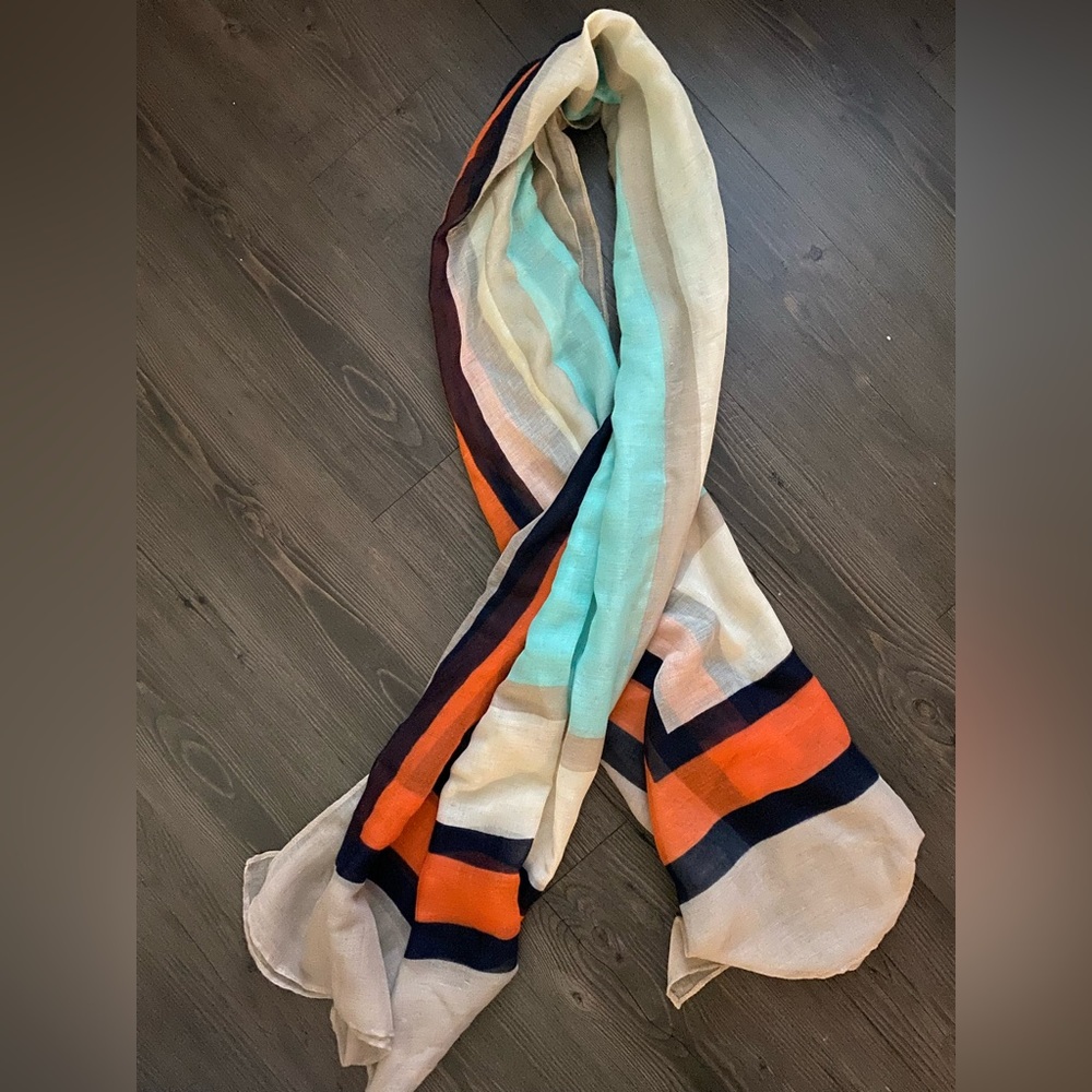 Anthropologie Color Block Scarf - Gem